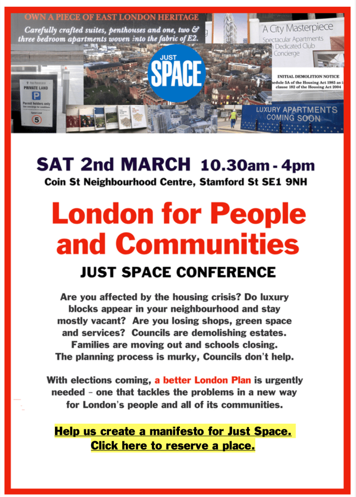 Just Space | Community groups supporting each other on London planning